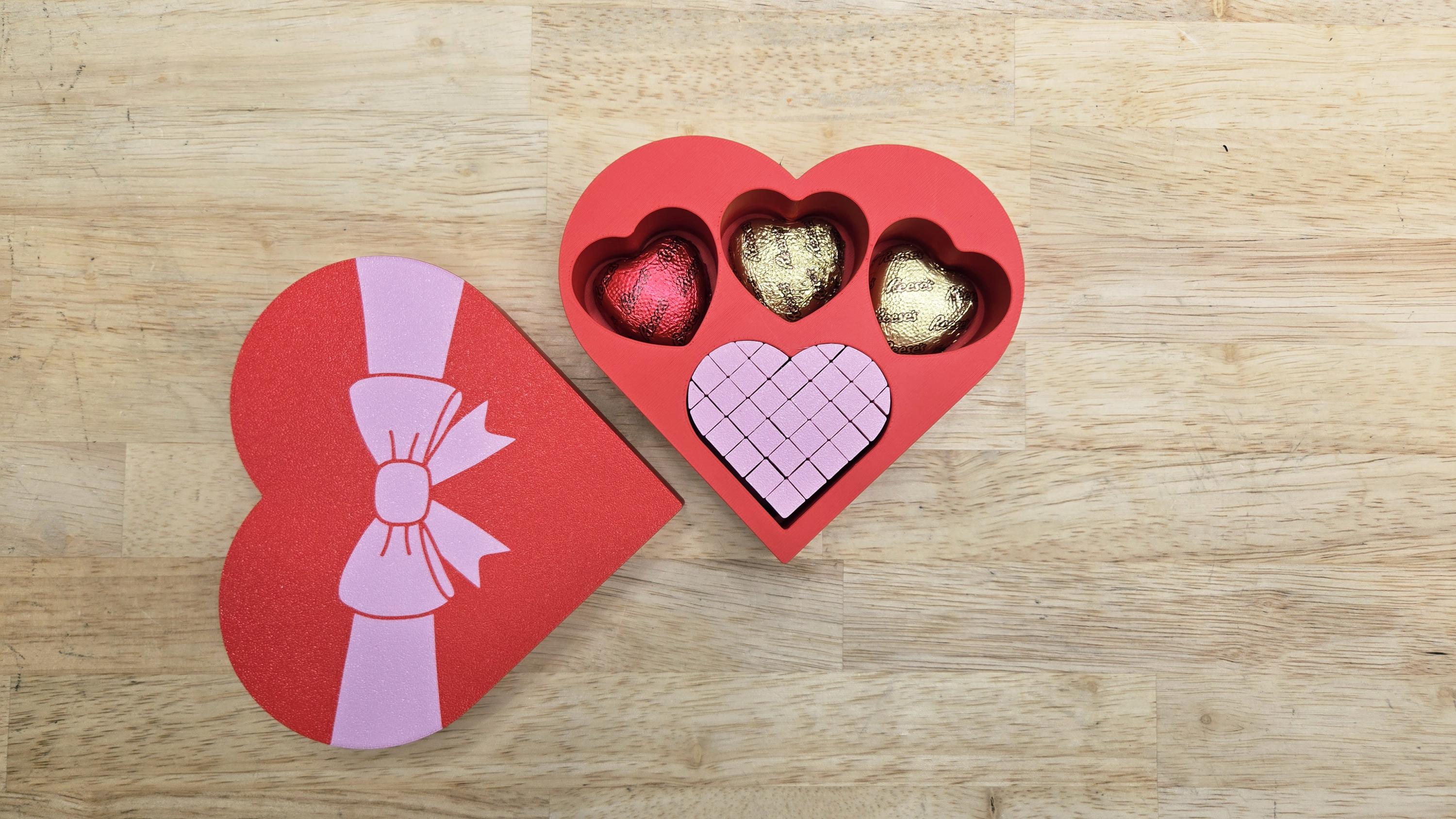 3D Printed Valentine's Day Heart Box | Valentine Candy Box | Heart ...
