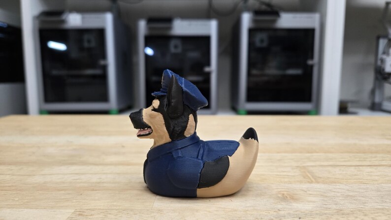 3D Printed German Shepherd Police Duck | Dog Duck Figurine - Etsy