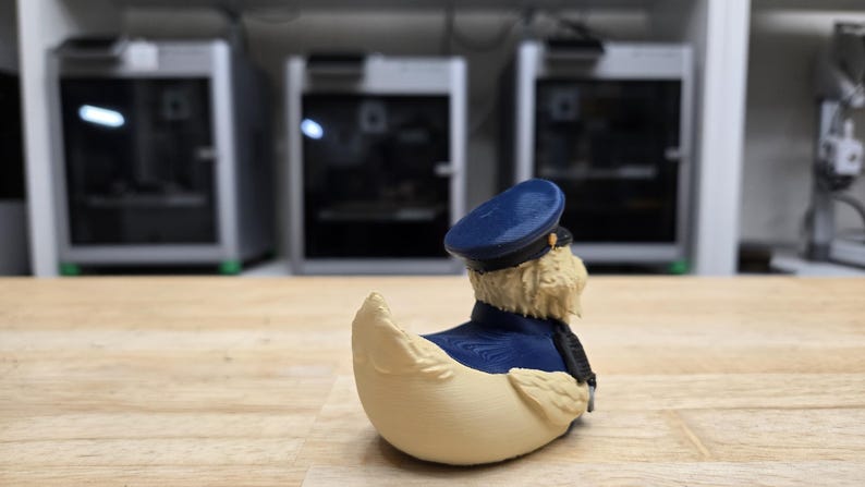3D Printed Golden Retriever Police Duck | Dog Duck Figurine - Etsy