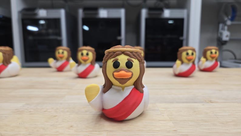 3D Printed Jesus Duck Figurine - Faith Inspired Duck - Christian Gift ...