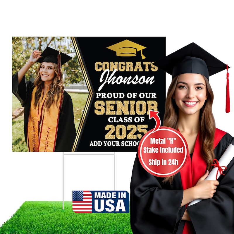 Grad Yard Sign 2025 Grad - Etsy