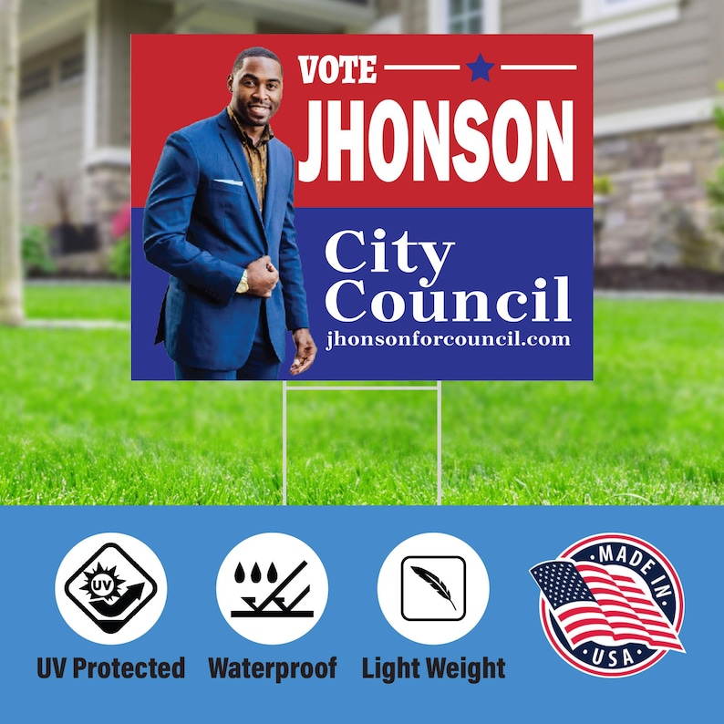 Custom Corrugated Plastic Yard Sign With Metal Stake - Personalized ...