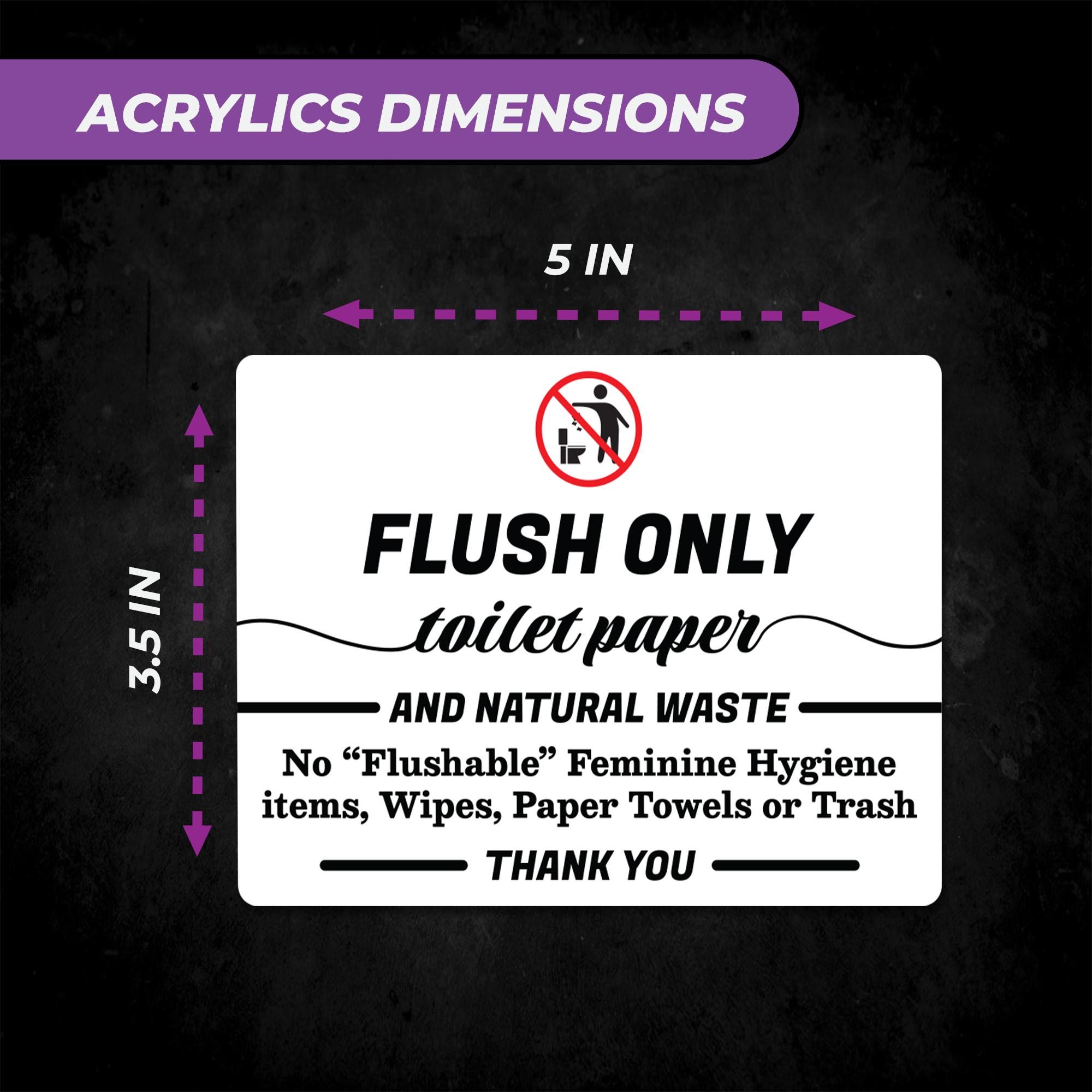 Sensitive Septic Toilet Sign: Flush Toilet Paper Only - Etsy