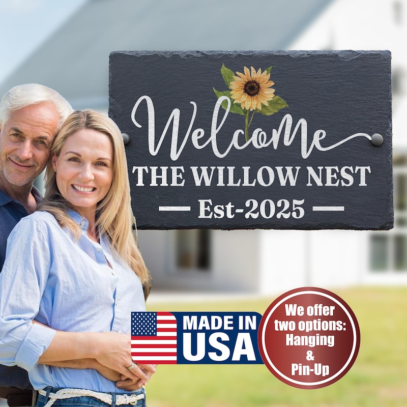 Slate Welcome Sign - Etsy