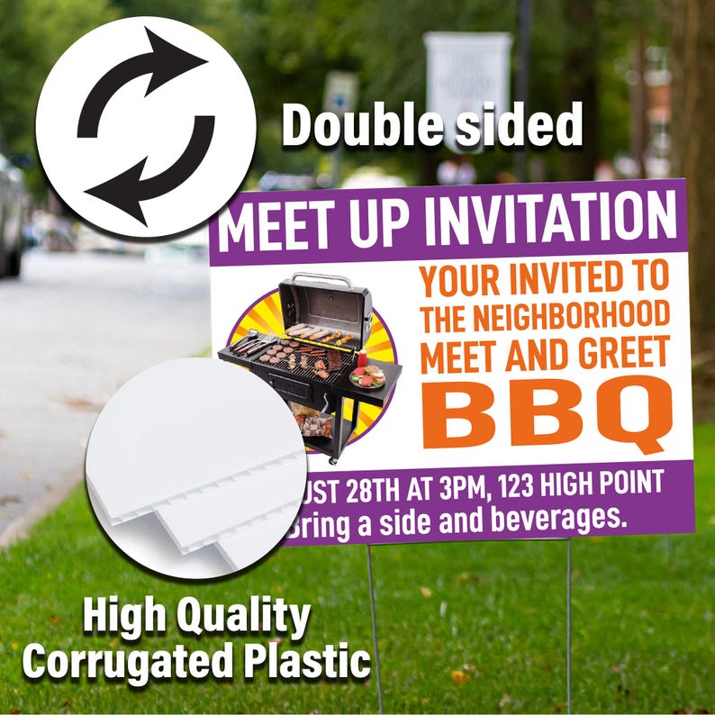 Custom Corrugated Plastic Yard Sign With Metal Stake - Personalized ...