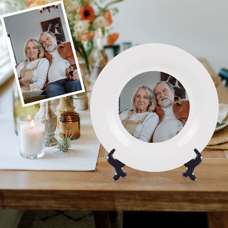 Personalized Ceramic Plate: Custom Photo, Text, or Logo - Display Plate ...