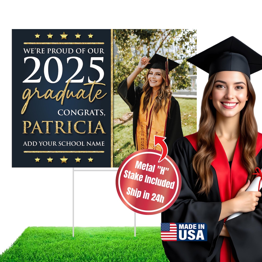 Class of 2026 Graduation Yard Sign With H-stake - Etsy