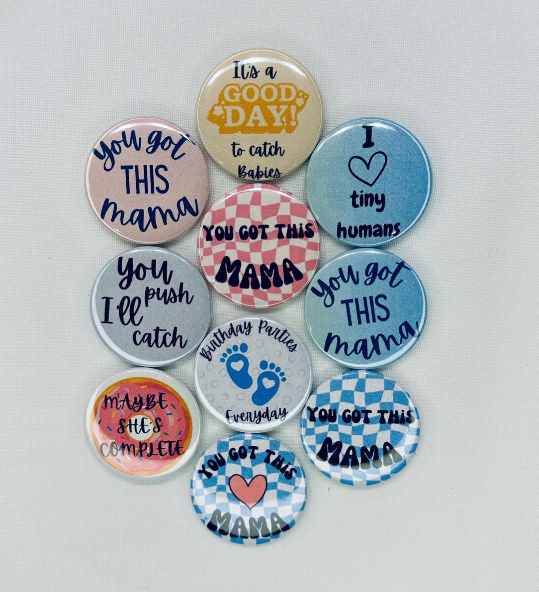 Labor and Delivery Nurse/rn Badgie Button, Interchangeable Badge Reel ...