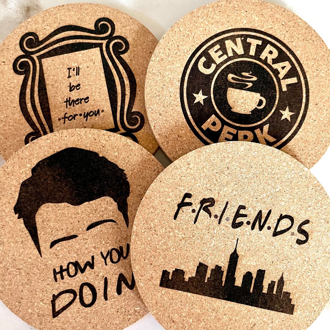 Friends Coasters Joey Chandler Phoebe Rachel Ross Monica Set of 4 ...
