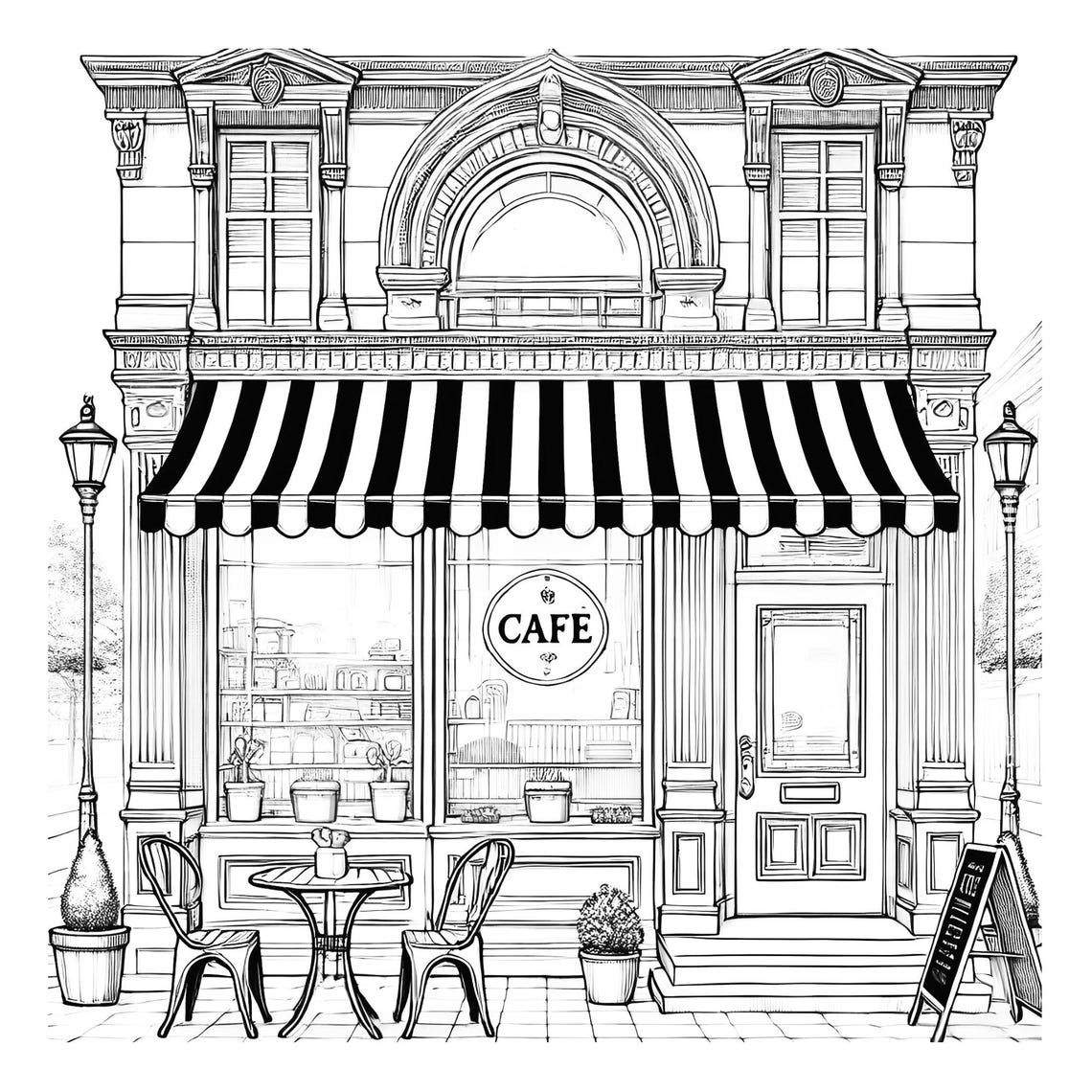 Historic Town - Victorian Homes and Sreetscapes Coloring Pages ...