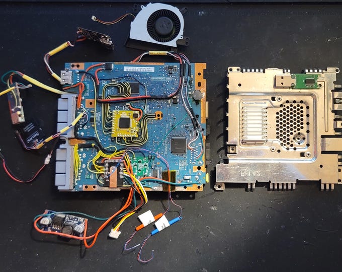 PS2 Ultra Slim Build, Prepped Motherboard - Internal MX4SIO Modbo5.0 ...