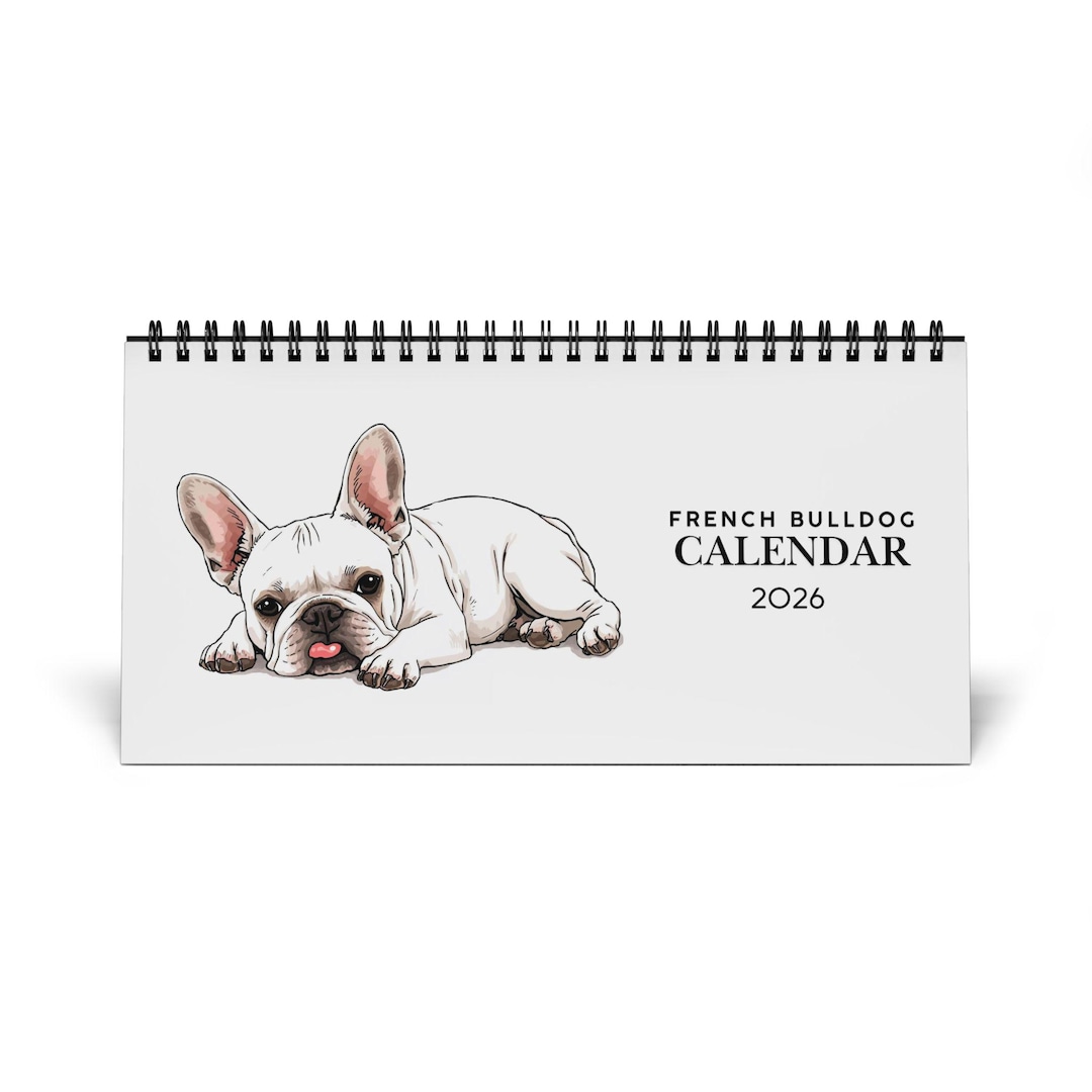 French Bulldog Desktop Calendar | 2026 Desk Planner | Dog Lover Gift ...