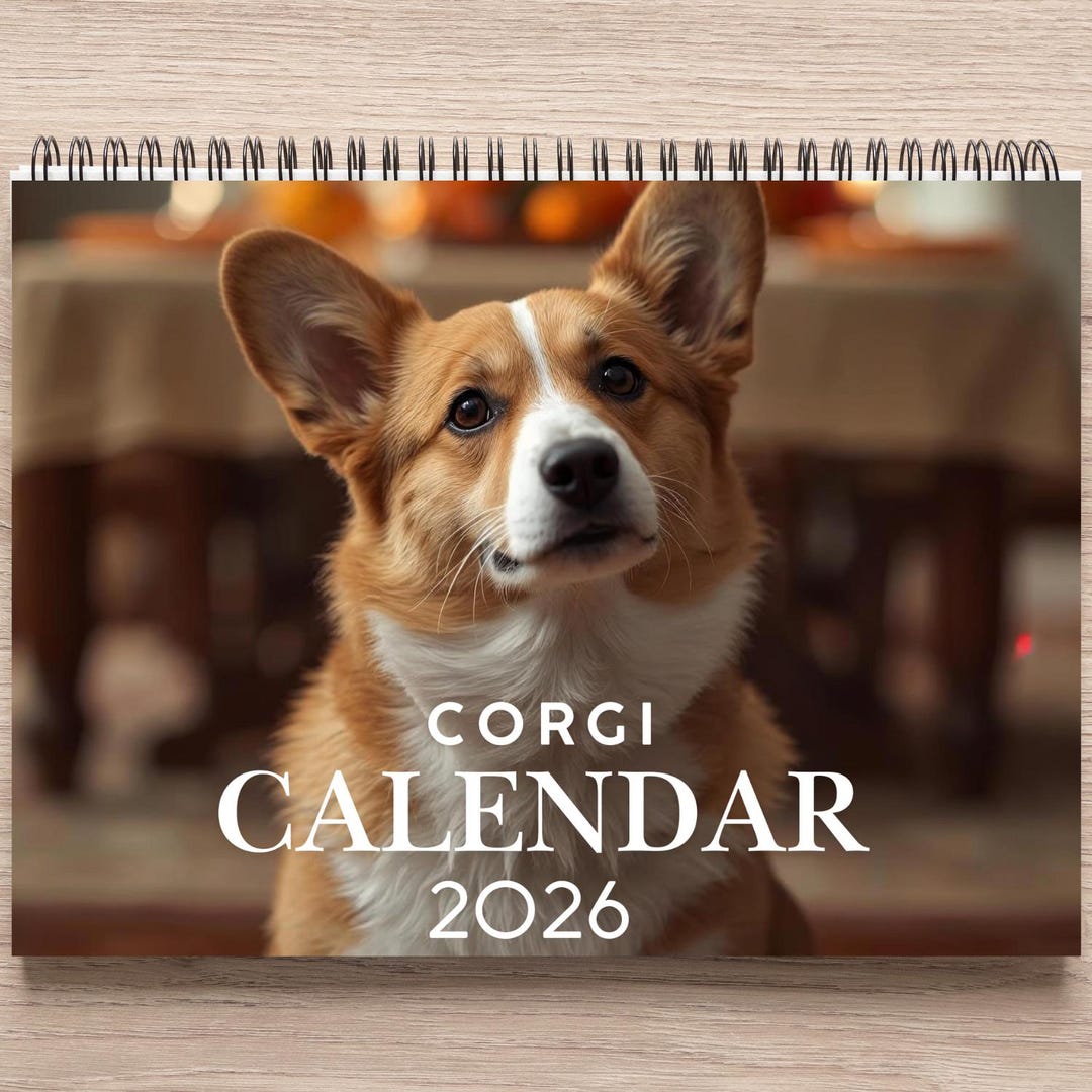2026 Corgi Calendar | 12 Month Wall Calendar With Adorable Corgis ...