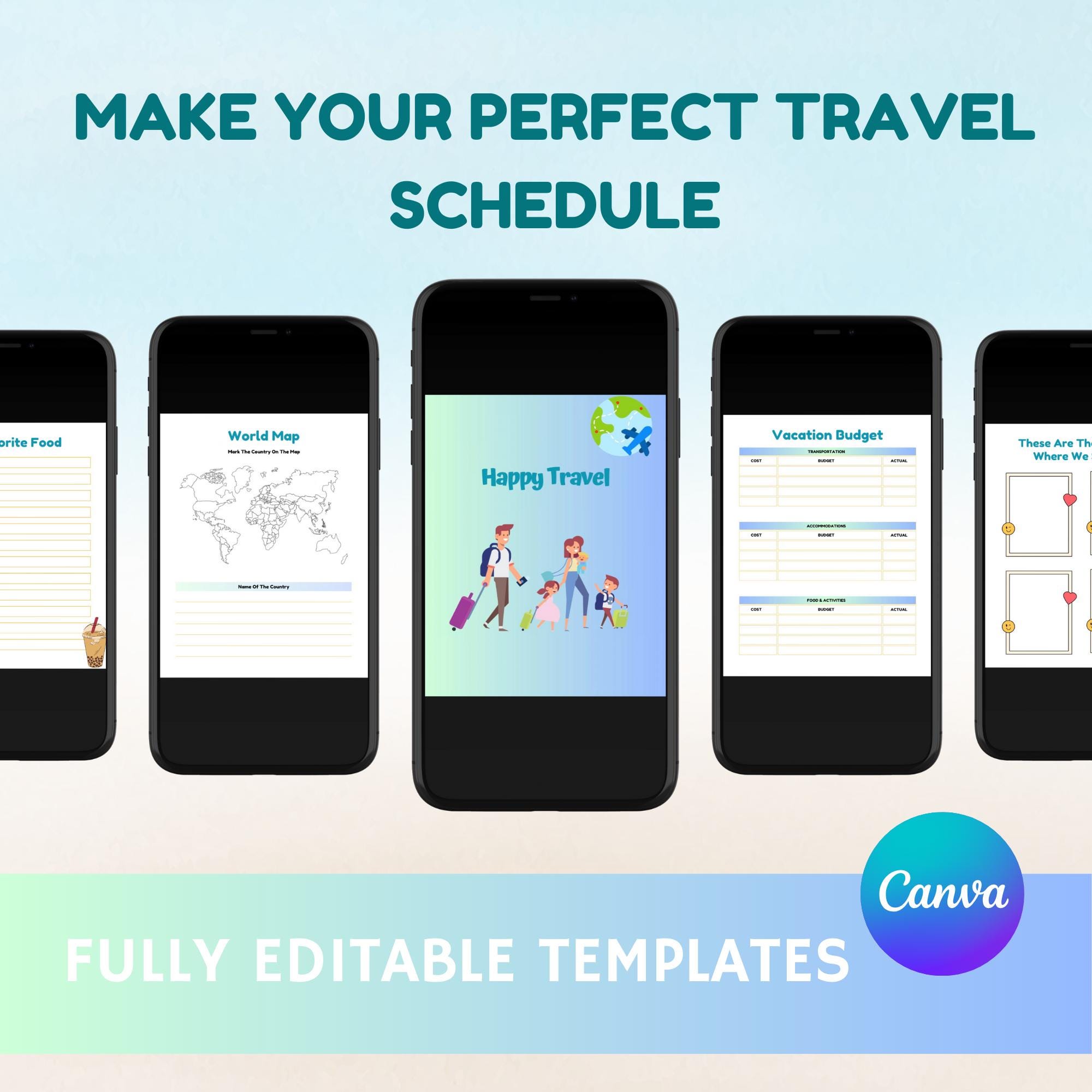 Digital Kids Travel Journal Printable Adventure Diary for Children ...