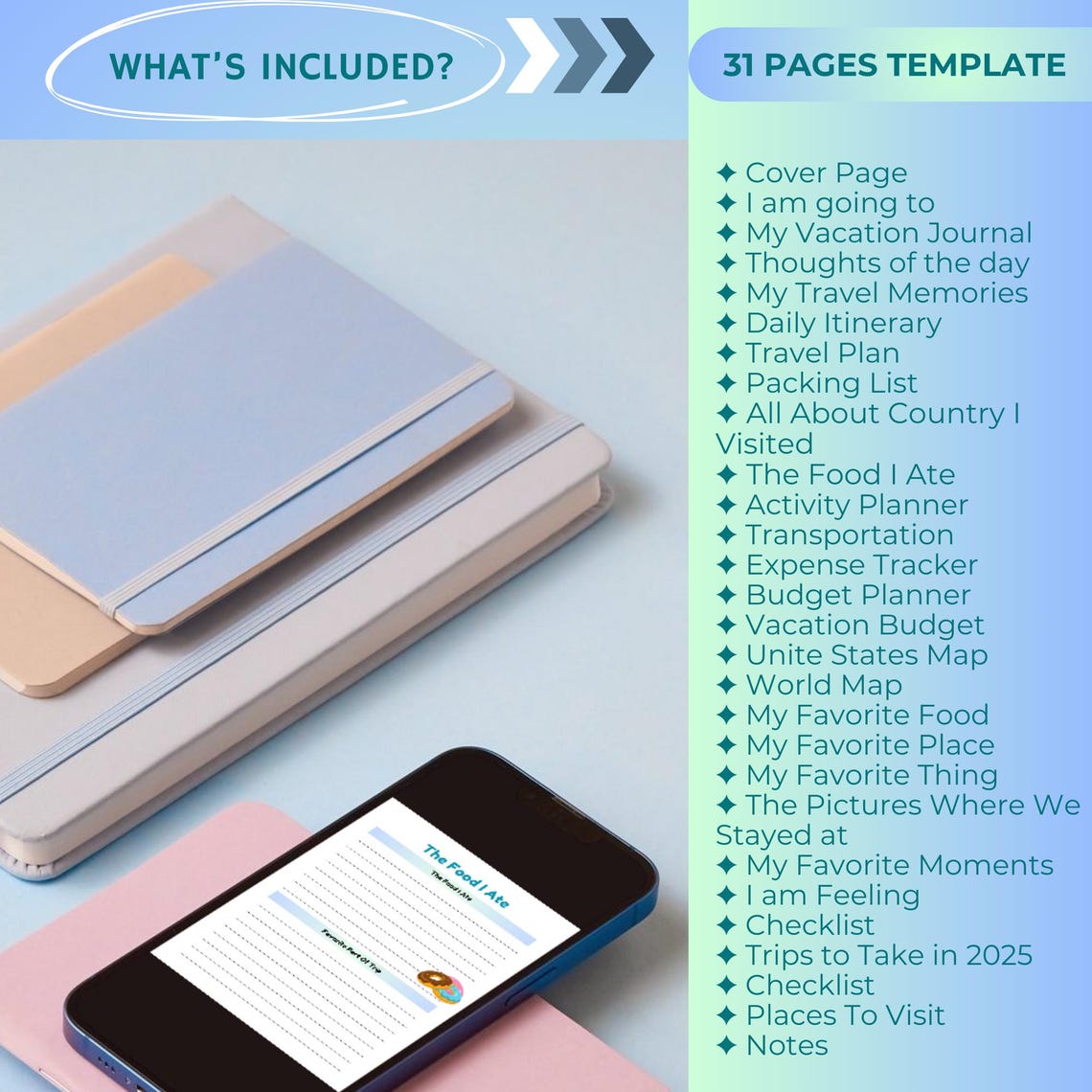 Digital Kids Travel Journal | Printable Adventure Diary for Children ...