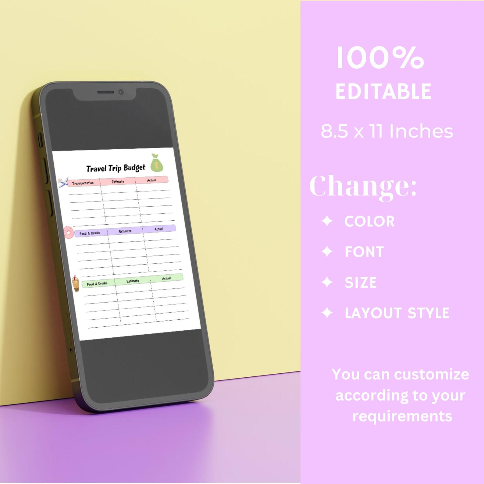 Editable Kids Travel Journal – Printable Adventure Diary & Planner ...