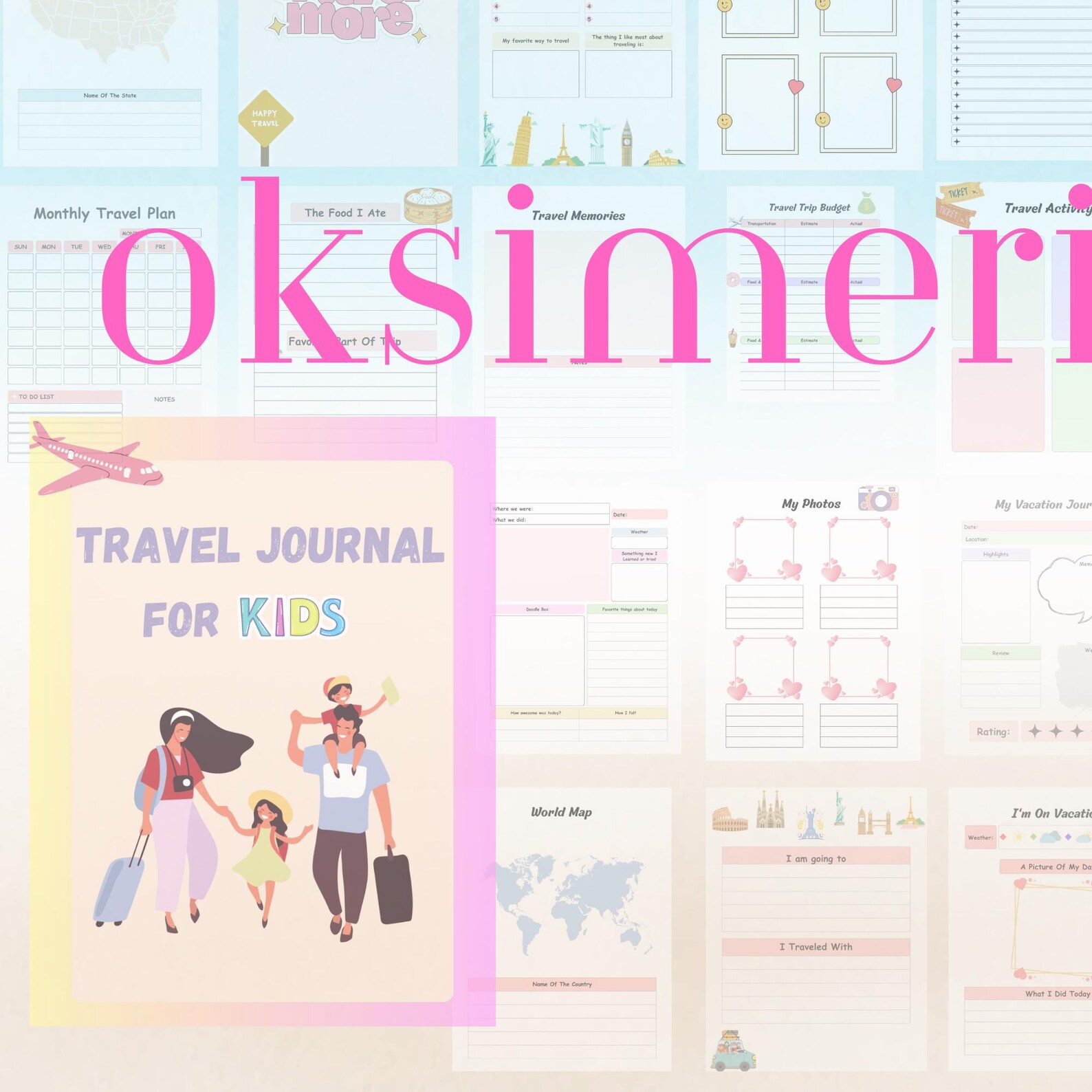 Editable Kids Travel Journal – Printable Adventure Diary & Planner ...