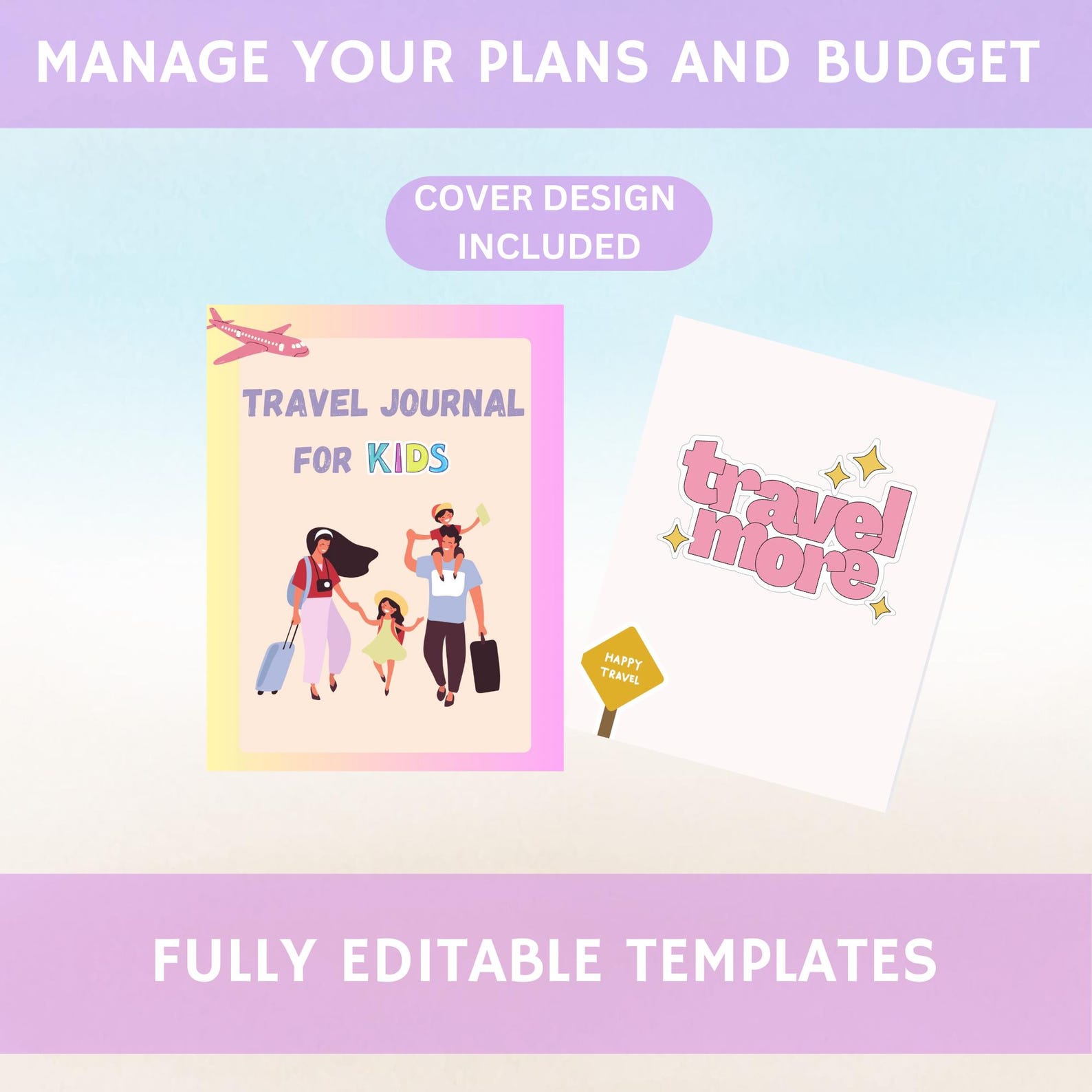 Editable Kids Travel Journal – Printable Adventure Diary & Planner ...