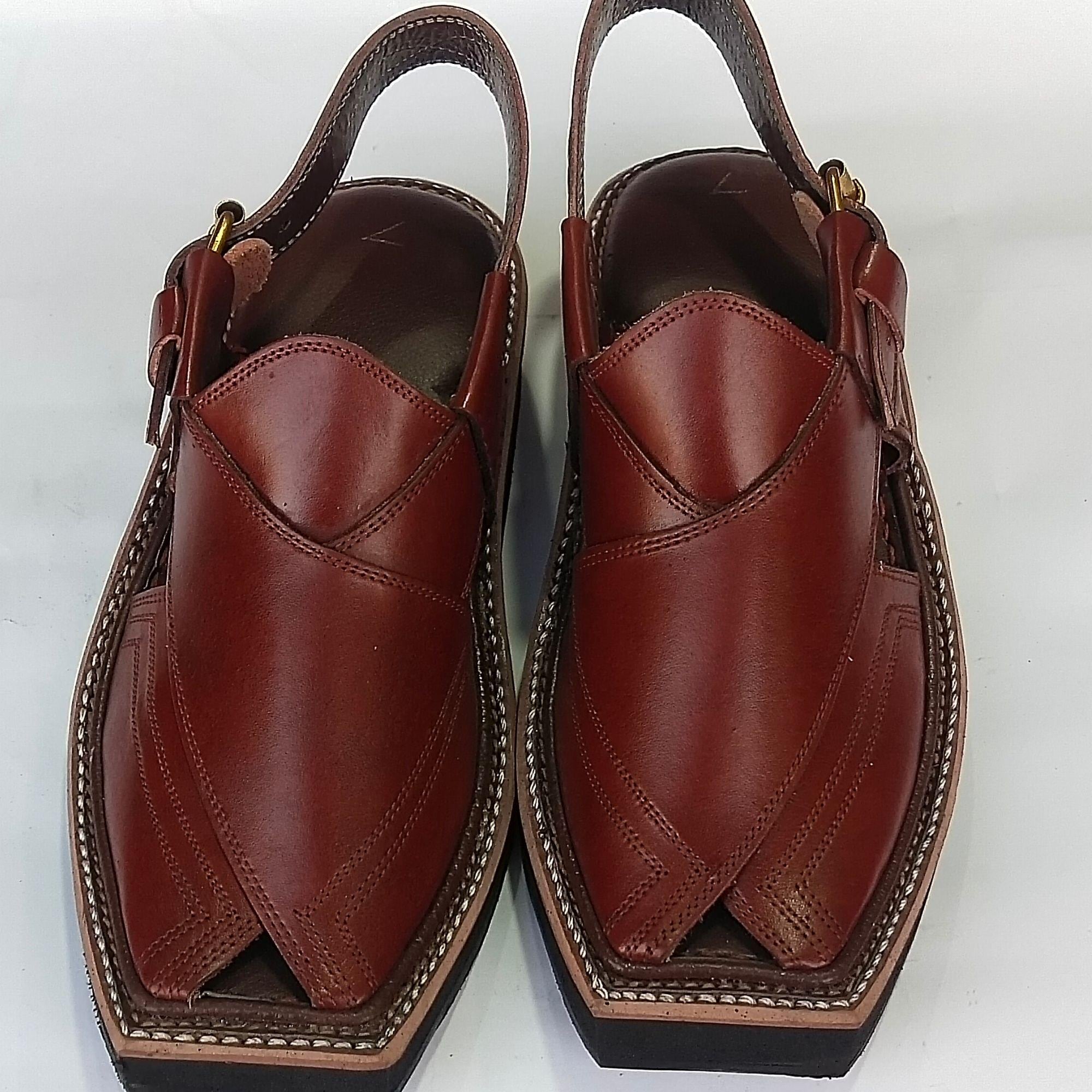 Handmade Leather Peshawari Chappal Sandal: Traditional Kaptan Style - Etsy