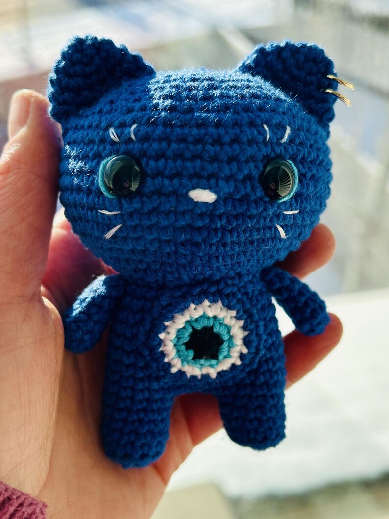 PATTERN: Evil Eye Kitty Amigurumi Crochet Pattern, Turkish Nazar Cat ...