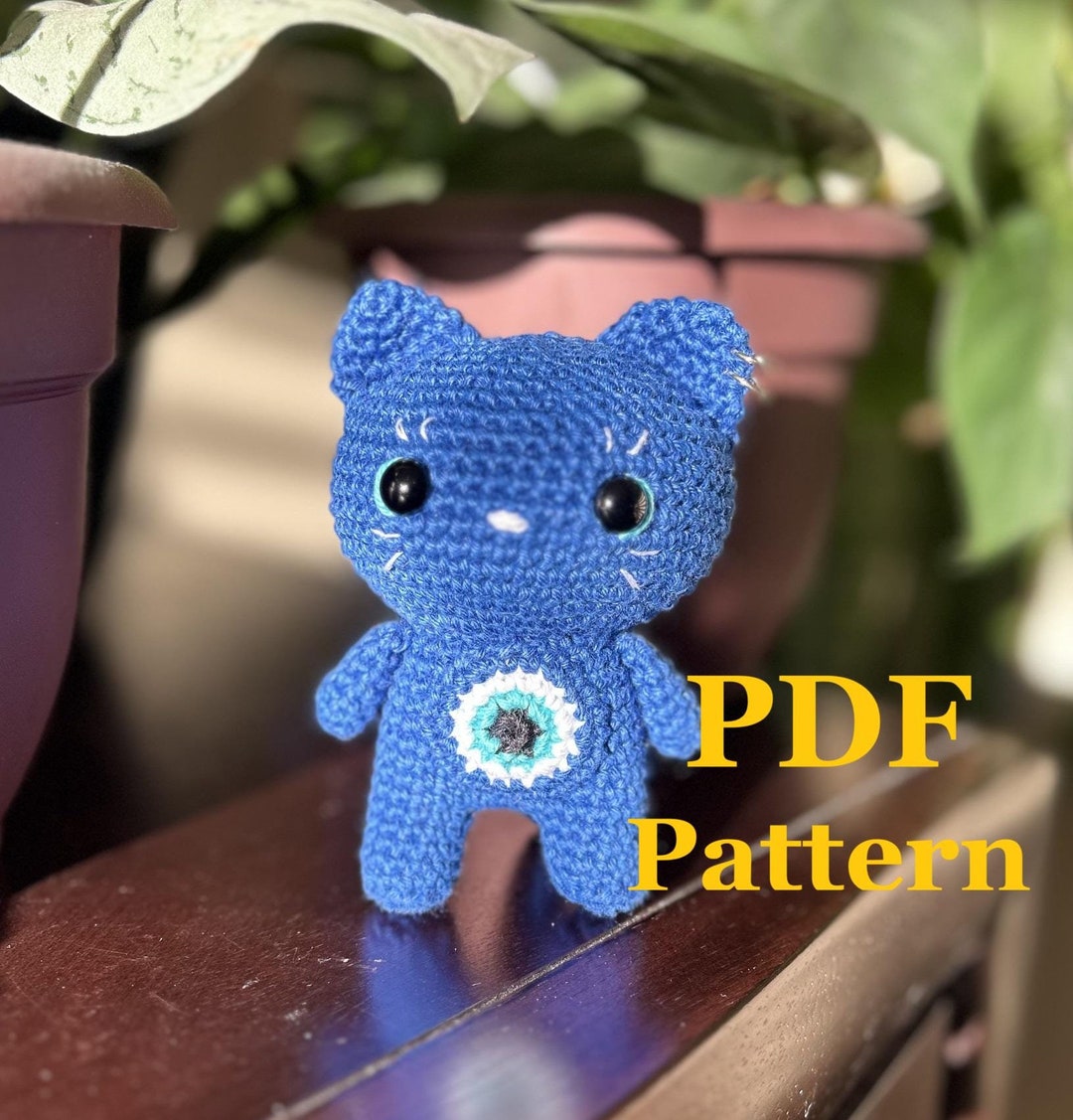 PATTERN: Evil Eye Kitty Amigurumi Crochet Pattern, Turkish Nazar Cat ...