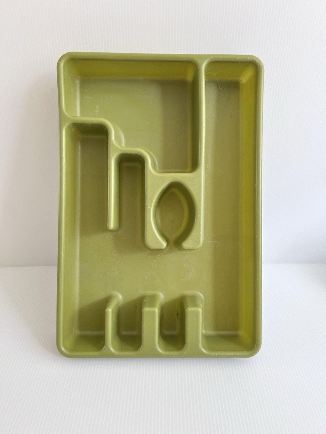 Vintage Rubbermaid Silverware Flatware Utensil Holder Tray 2921 Avocado ...