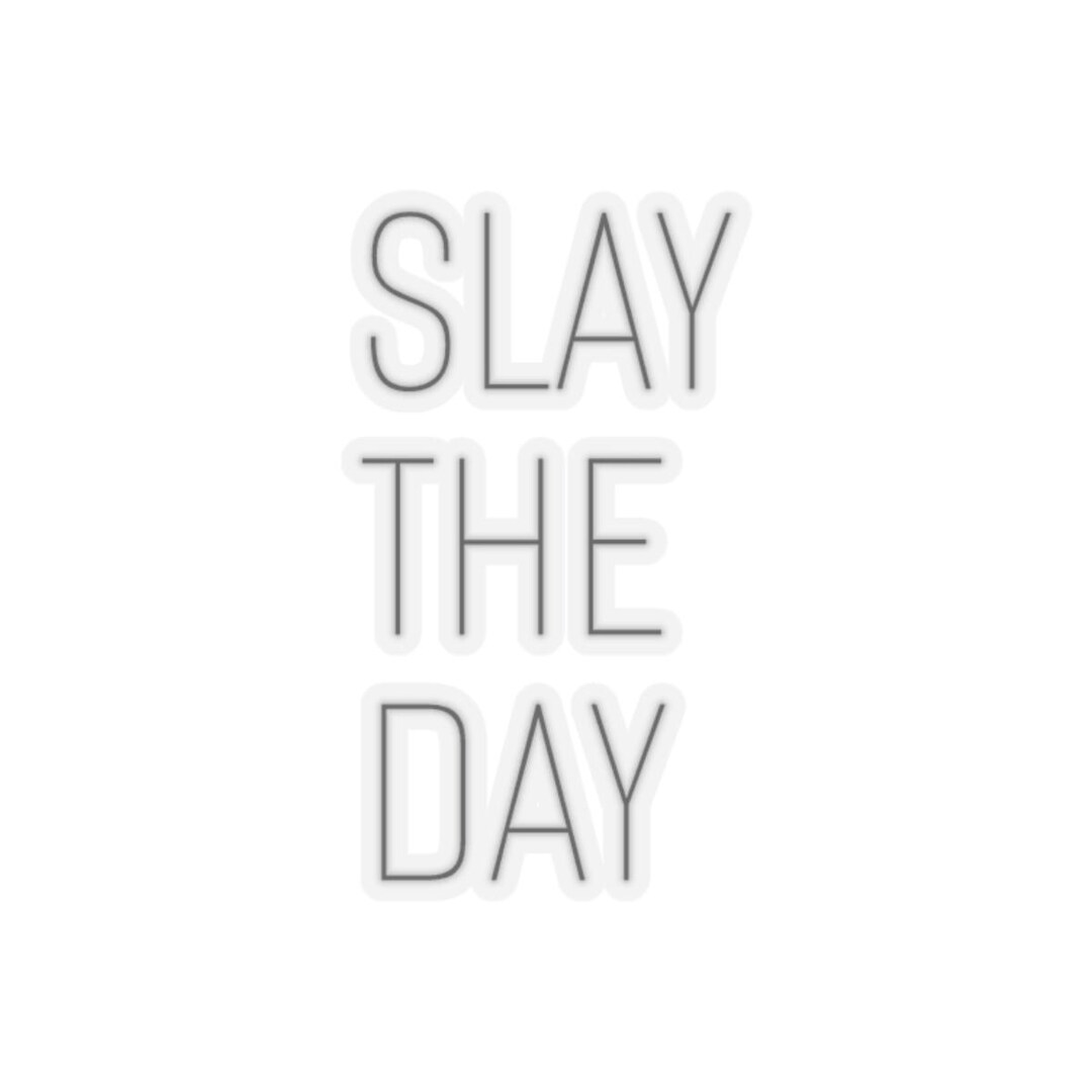 SLAY THE DAY Kiss-cut Stickers, Simple Modern Design, Multi-purpose Use ...