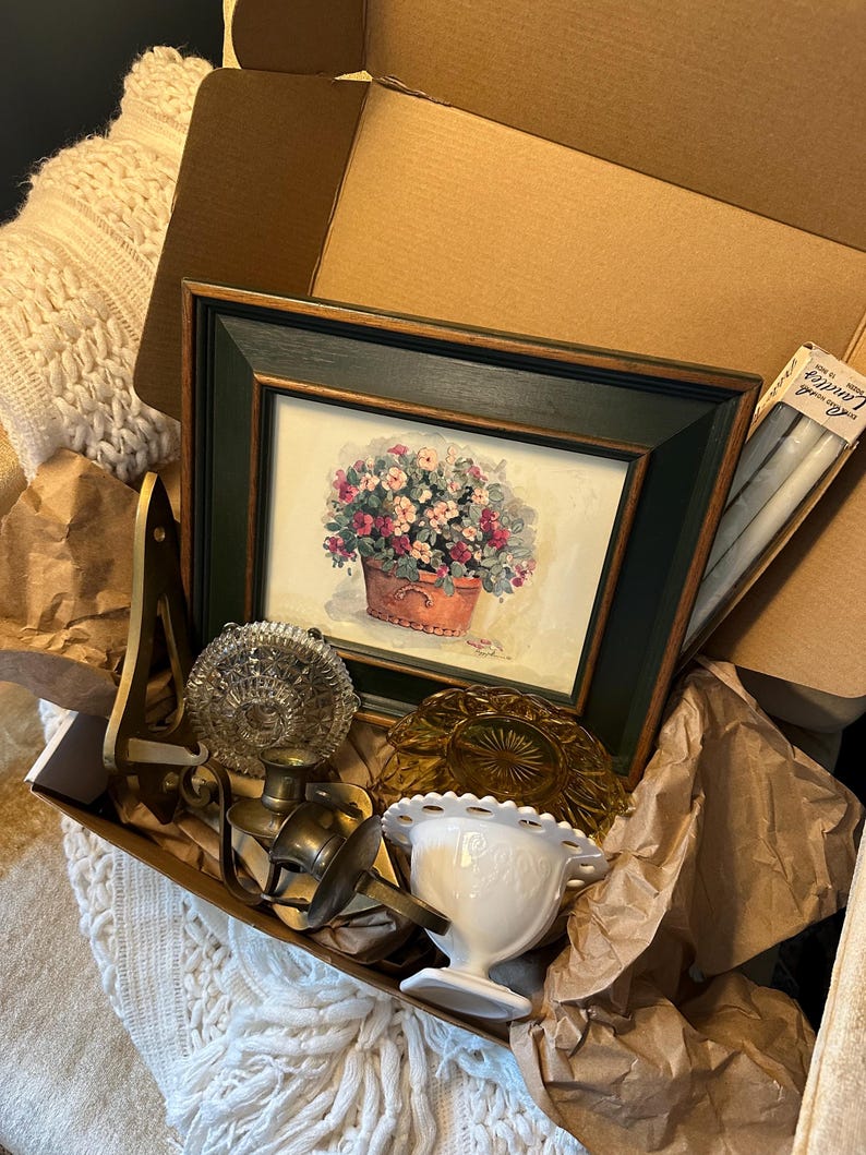 Thrifted Gift Box for Friend Vintage Lover Gift Thrifted Gift Box ...