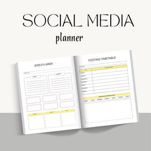 Social Media Planner, Social Media Content Calendar, Social Media ...