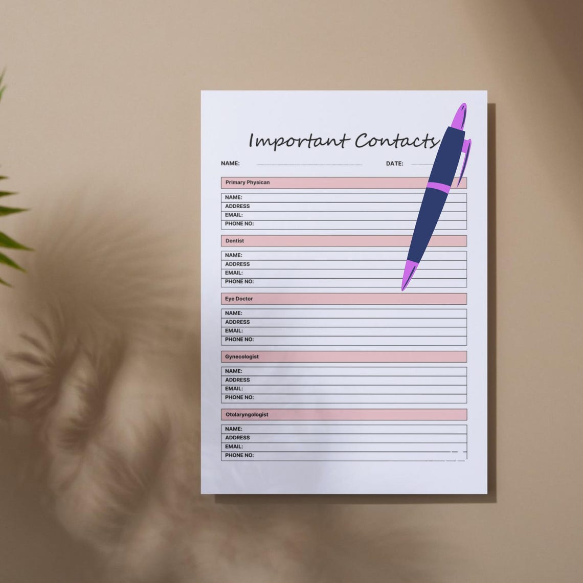 Medical Log, Medical Binder, Medical Planner Bundle Printable, Medical ...