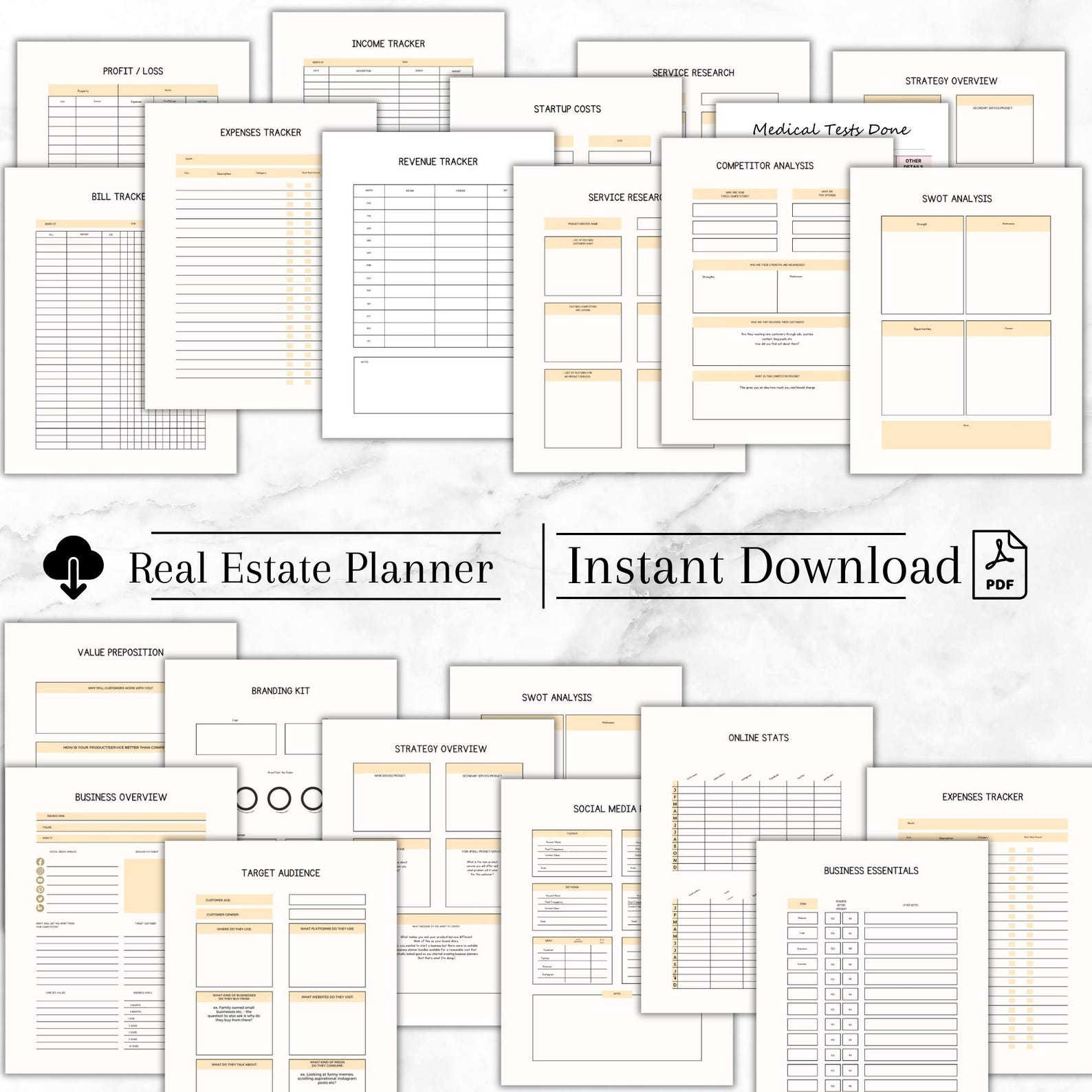 Editable Realtor Business Planner, Real Estate Business Template, New ...