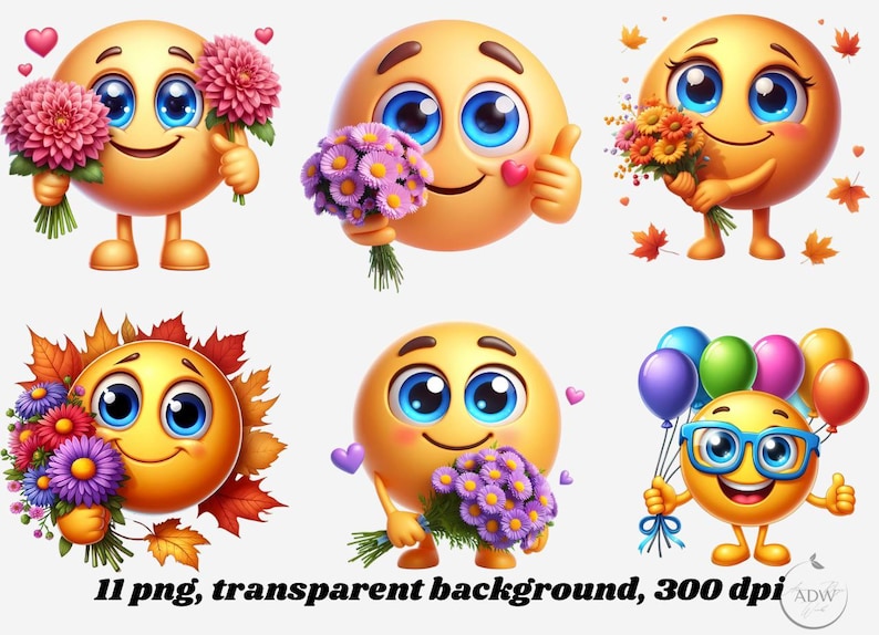 Watercolor Smiley Face Clipart: Colorful Emoji Graphics (digital ...