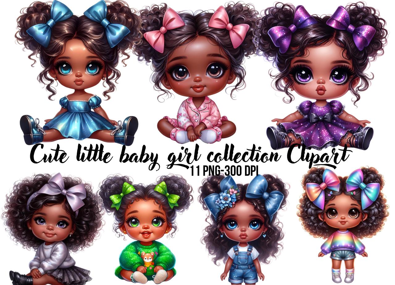 Baby Girl Clipart, Cute Little Girls Clipart, Baby Girl Png, Babies ...