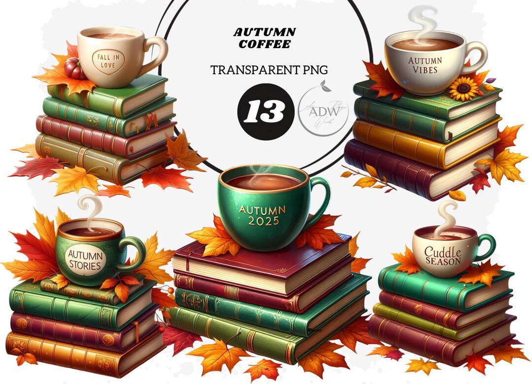 Autumn Coffee Clipart PNG: Cozy Fall Drinks, Pumpkin Spice Latte ...