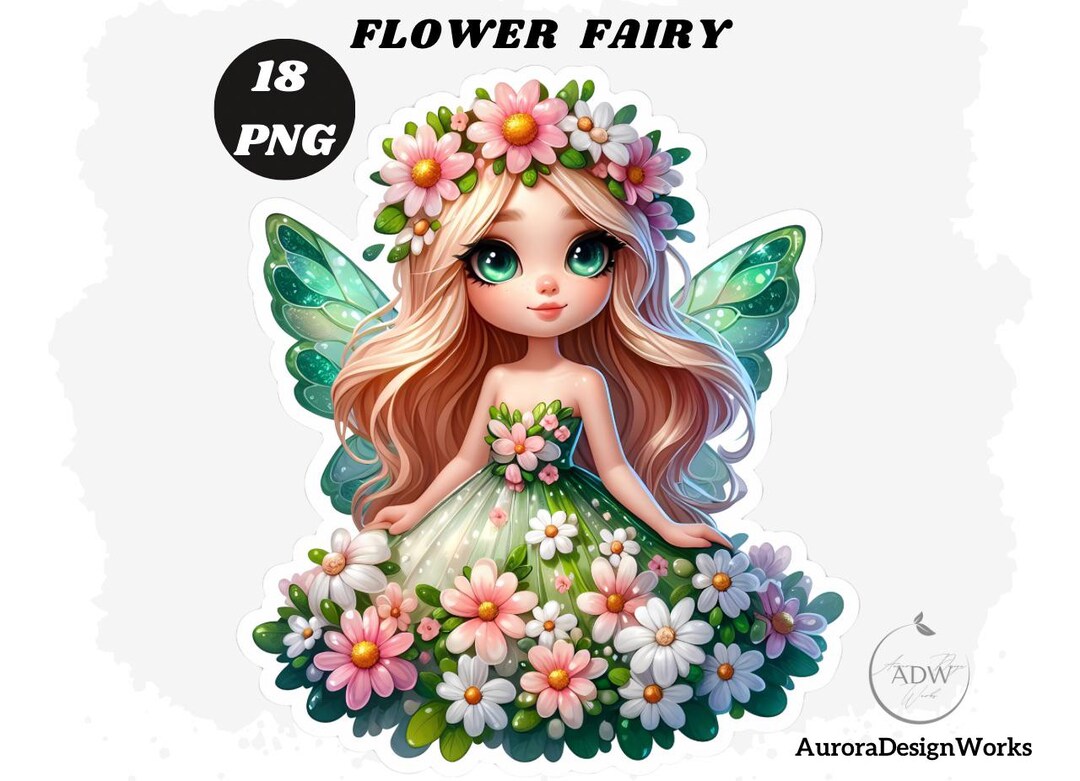 18 PNG Flower Fairy Clipart, Cute Fairy, Fairy Clipart, Flower Fairy ...