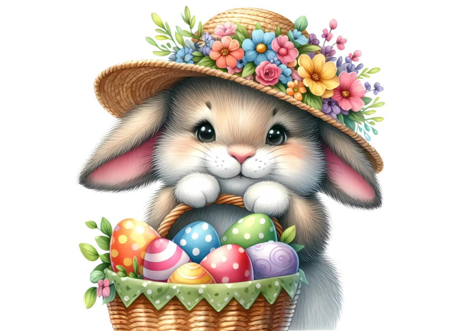 Easter Bunny and Chick Clipart, Spring Easter PNG - Etsy