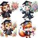 Watercolor Graduation Animals Clipart, Nursery Prints (digital Download ...