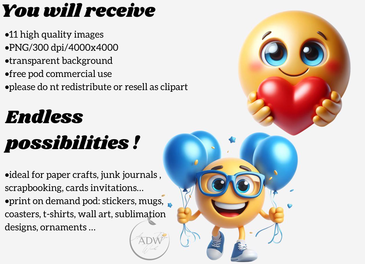 Watercolor Smiley Face Clipart: Colorful Emoji Graphics (digital ...