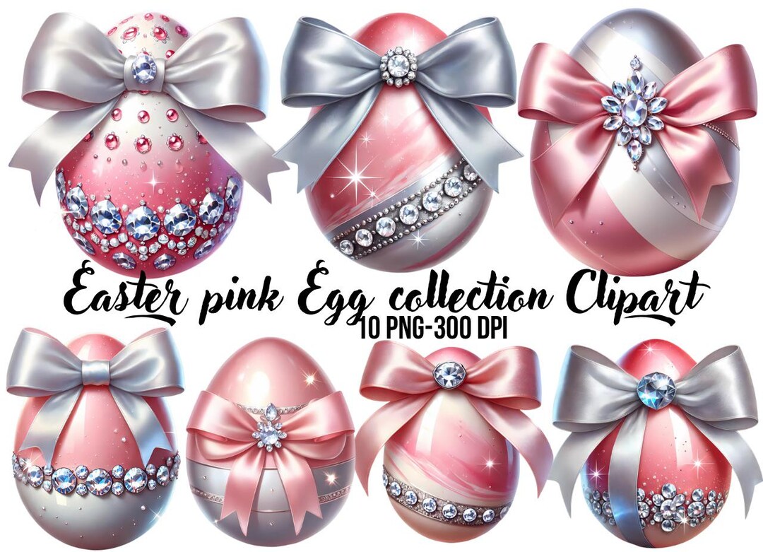 Pink Diamond Easter Egg , Easter Clipart, Easter Egg, Watercolor ...