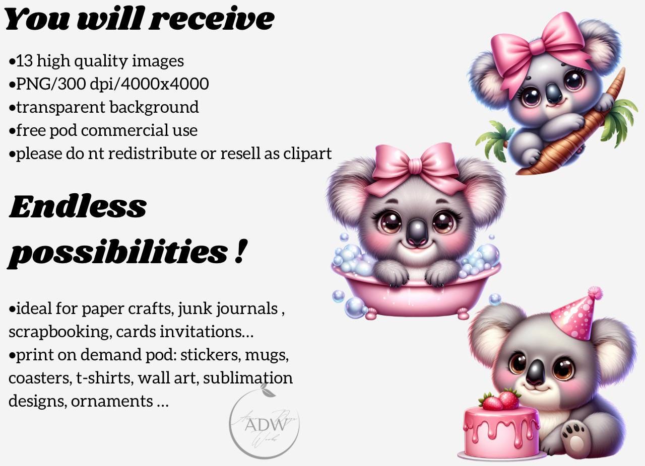 Cute Koala Clipart Animals Koala Baby Koala Children's Room With Koalas ...