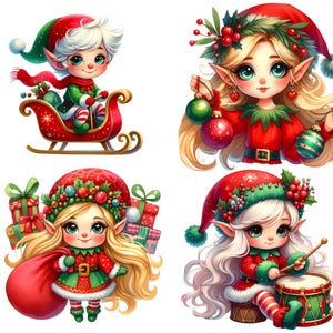 Christmas Elves Clipart, Christmas Clipart, Elves Clipart, Christmas ...