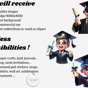 Graduation Boy Clipart PNG, Cute Graduate Digital Download, Graduation ...