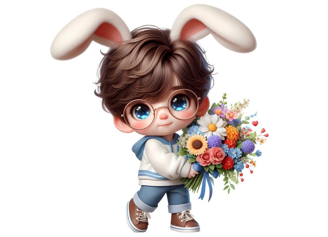 Spring Easter Boy Clipart(digital Download) - Etsy