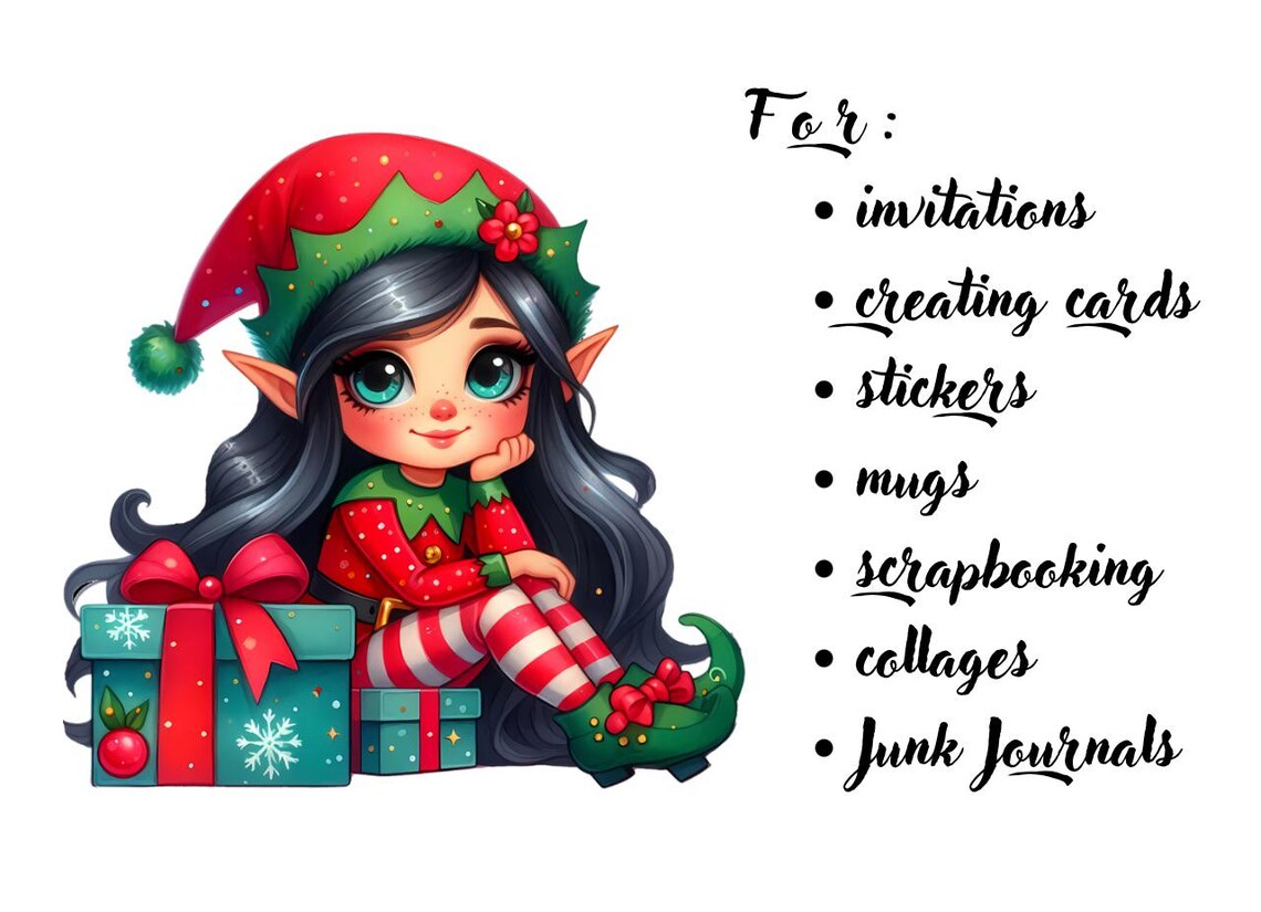 Christmas Elves Clipart, Christmas Clipart, Elves Clipart, Christmas ...