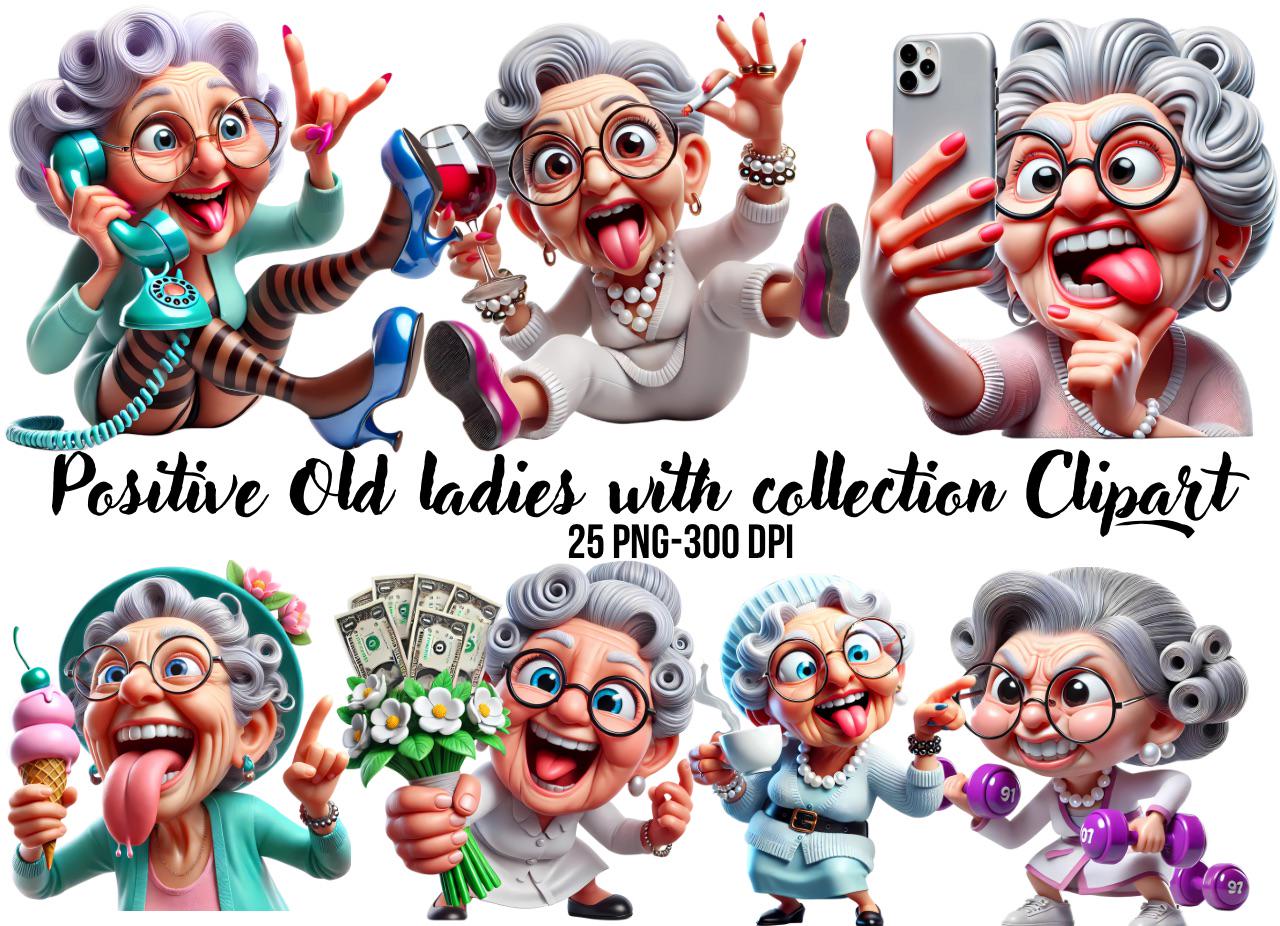 25 Positive Clipart "old Lady" Modern Grandmother Clipart, Grandmother ...