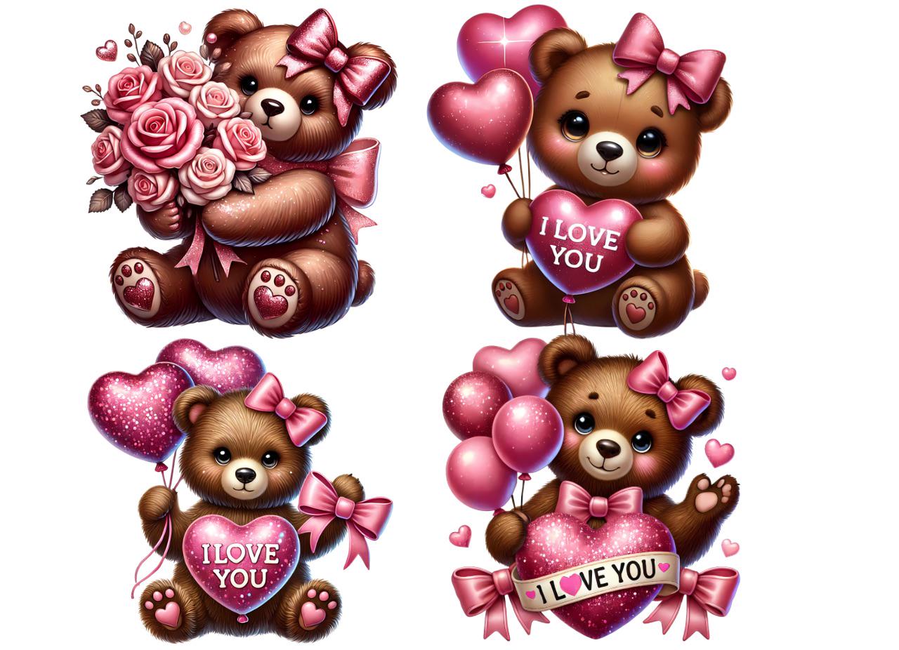 Valentine Pink Teddy Bear , Teddy Bear Clipart, Valentines Day Png ...