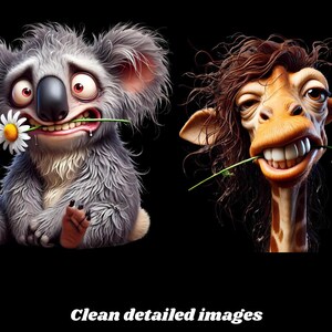 Watercolor Silly Animals Clipart: PNG Transparent Spring Animal Set ...