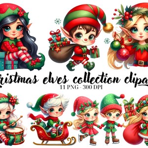 Christmas Elves Clipart, Christmas Clipart, Elves Clipart, Christmas ...