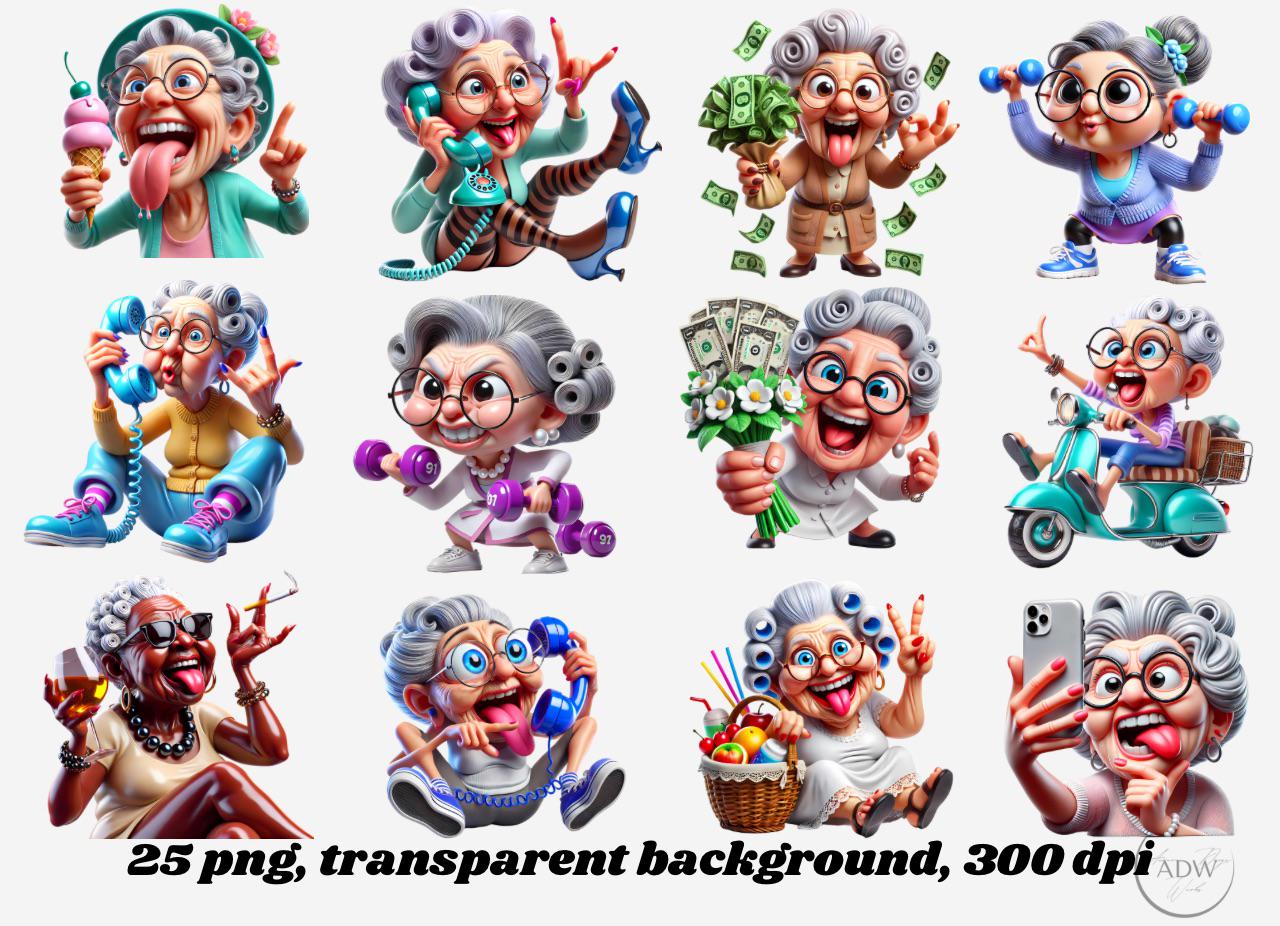 25 Positive Clipart "old Lady" Modern Grandmother Clipart, Grandmother ...
