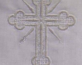 Allie Linen Gown Lace Christening White Baptism Gown LDS - Etsy